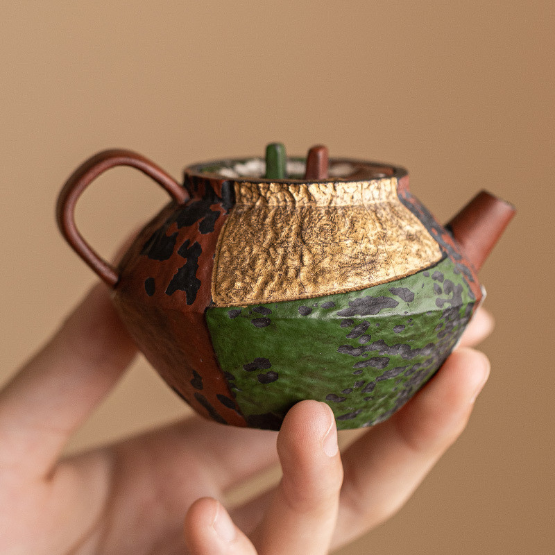 Hand-Painted Jinbaijia Teapot Making Tea Household Stoneware Old Rock ...