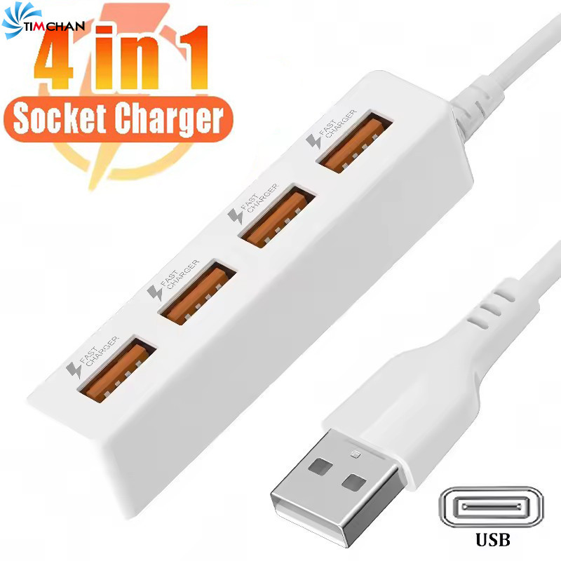 4 IN 1 Mini USB Converter - 4Ports USB 2.0 HUB Power Adapter Extension ...