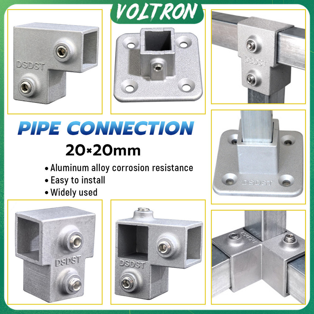 V.t Square Tube Pipe Connector Aluminum Alloy Tube Pipe Fitting ...