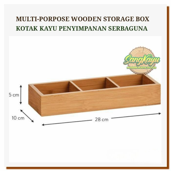 Wooden multi-purpose storage box wooden storage box | Shopee Philippines