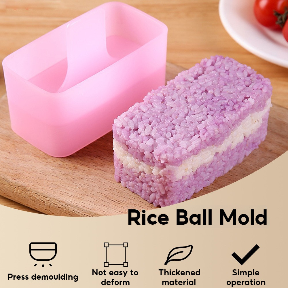 Rice Mould Musubi Maker Rectangular Layer Mold Box with Scoop Onigiri ...