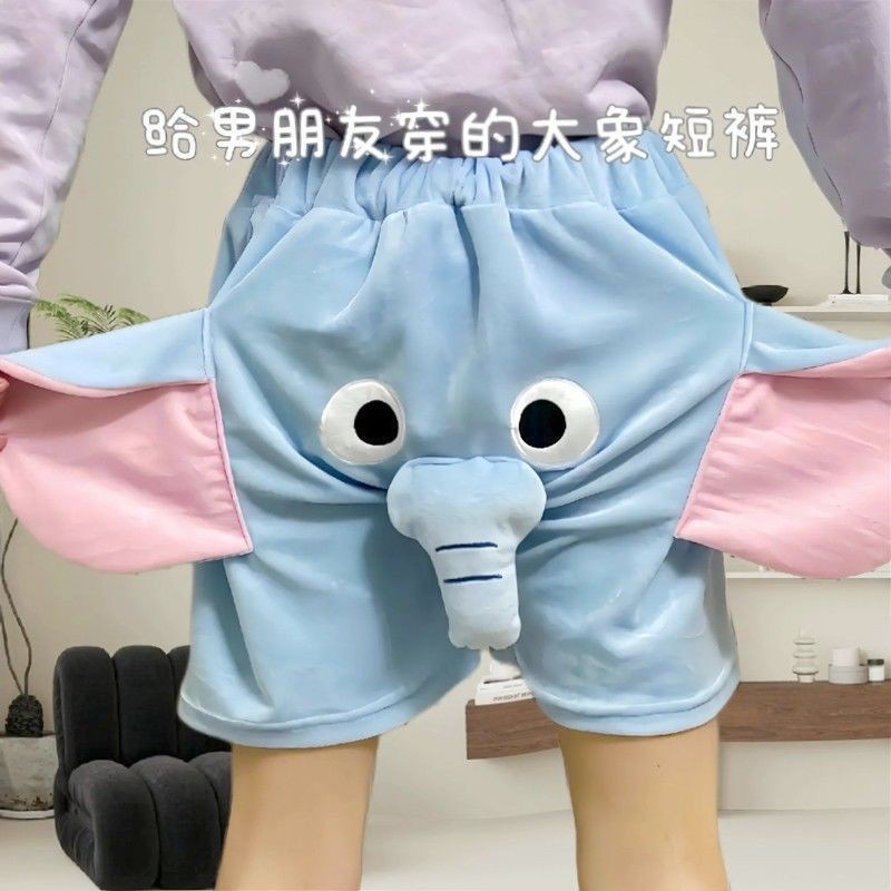 Funny Cute Dumbo Pig Shorts Men Summer Pants Cute Flying Elephant Loose ...