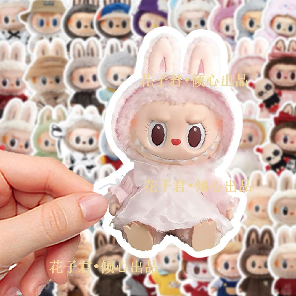 100 Pieces Cartoon Cute Labubu Waterproof Stickers Adorable Realistic ...