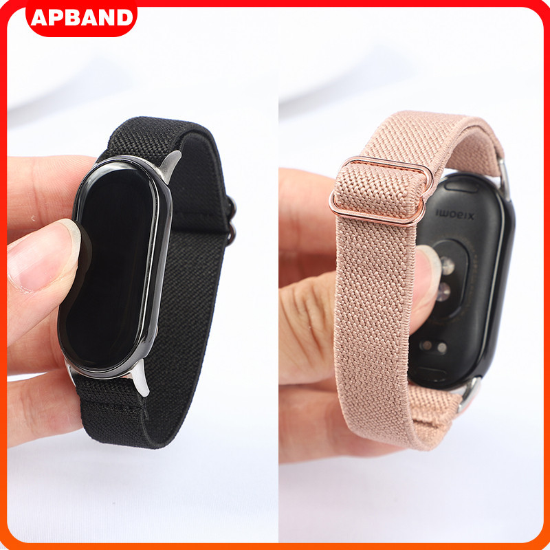Nylon Scrunchie Strap for Mi Band 10/9/8 NFC Soft Elastic Sport Belt ...