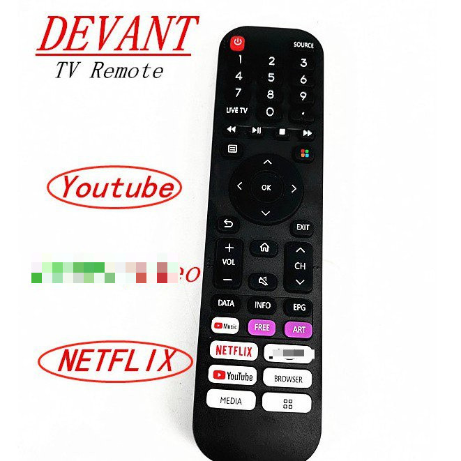 New devant remote control Use For DEVANT LCD LED TV Player Television ...