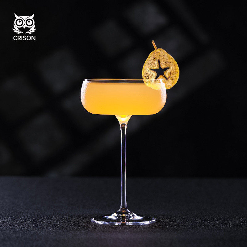 PNT05 CRISON Coupe Cocktail Glass Crystal Martini Glasses Unique Art ...