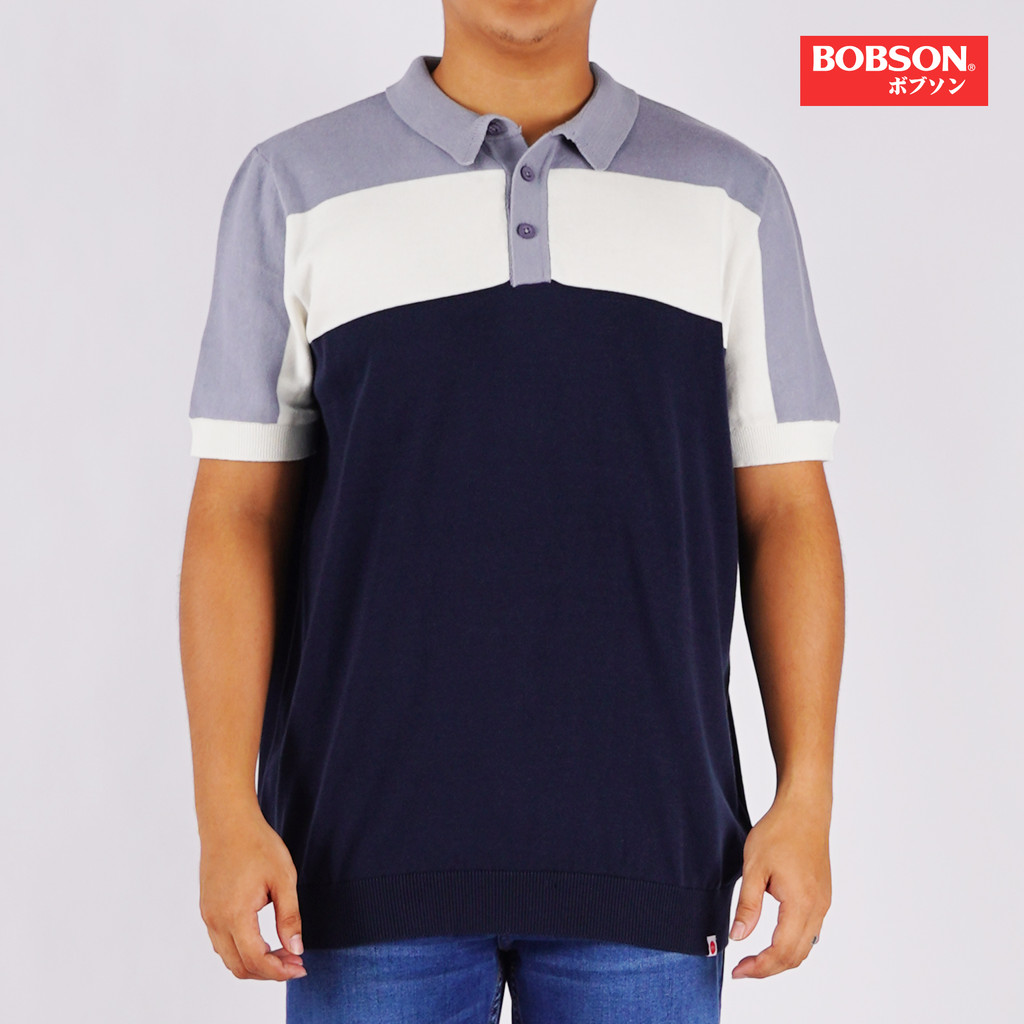 Bobson Japanese Men's Basic Collared Shirt Regular Fit 183492 (Navy) | Shopee Philippines