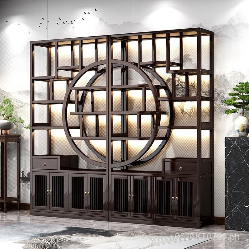 Tea Room Storage Rack Multi-Treasure Cabinet Tea Leaf Rack Tea Set ...