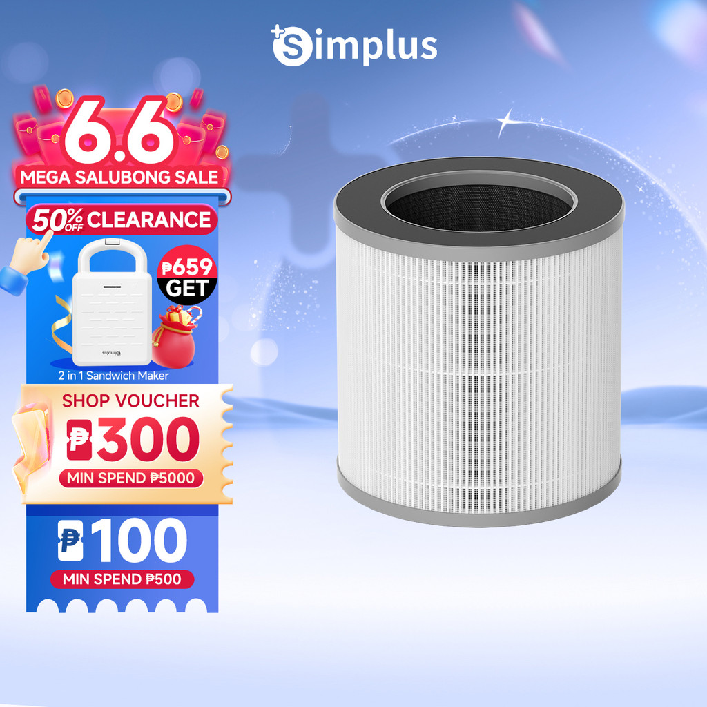 Simplus Air Purifier Filter HEPA H13 Remove Micron-Size Pollutants ...