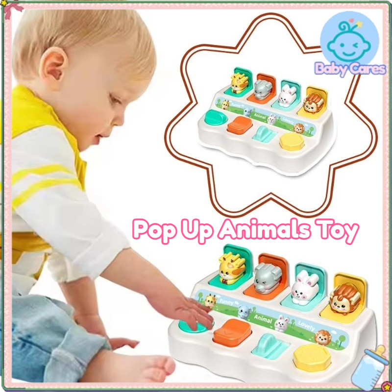 Baby Interactive Pop Up Animals Toy Kid Learning Puzzle Game Hide and ...