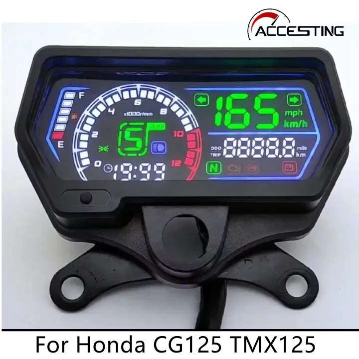 Motorcycle LED Digital Meter Assy For Honda CG125 TMX125 Rusi Tc 125 Tc ...