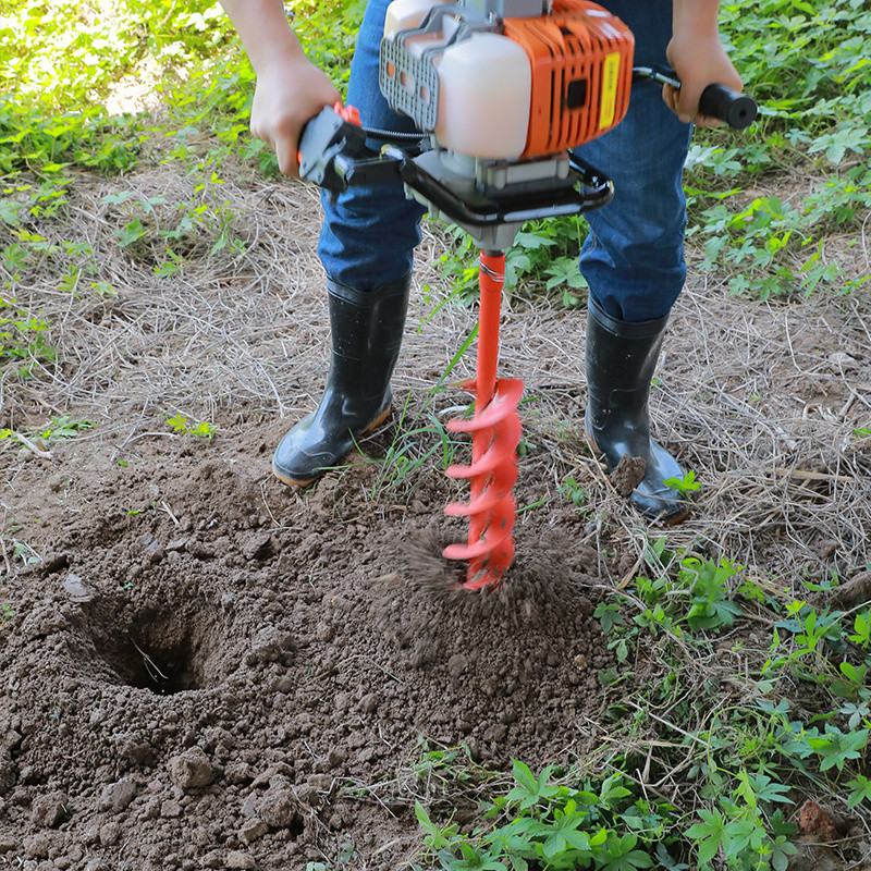 Small Gasoline Powered Ground Auger Pit Digger Tree Planting Stake ...