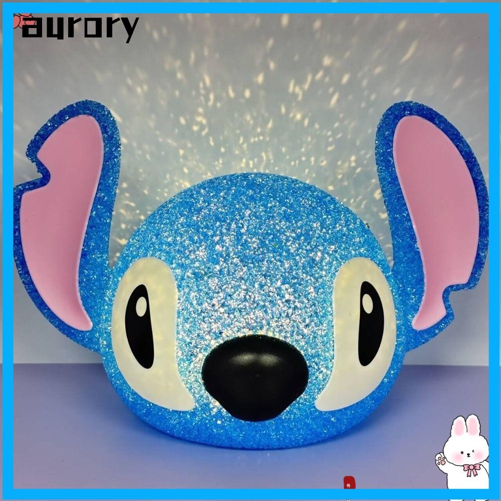 AURORY Night Light, Sanrio Stitch Bedroom Sleep Lamp, Cute Crystal ...