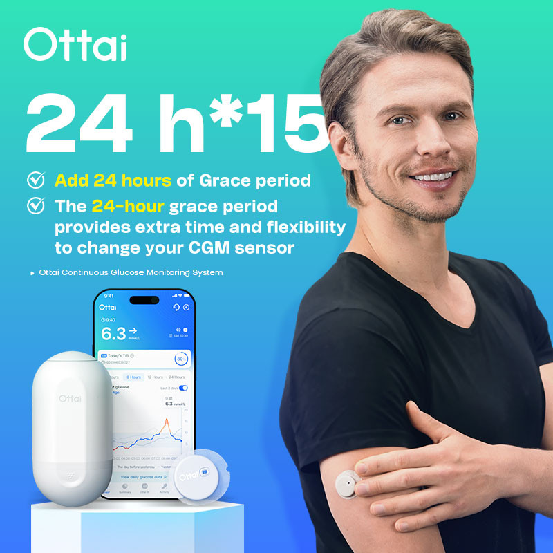 【Official Pre-sale】Ottai CGM One 2 Full Sets CGM Continuous Monitoring System No Finger Pricking ...