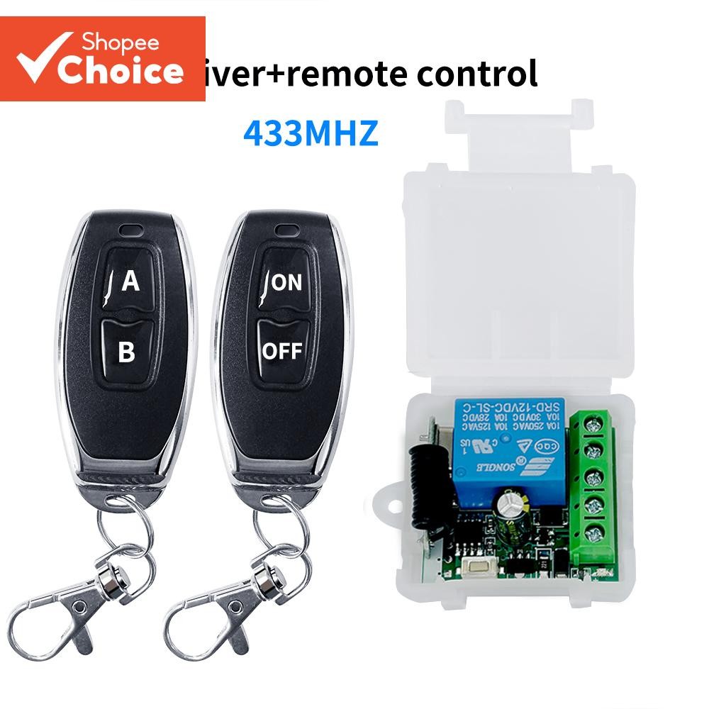 RF 433Mhz Wireless Remote Control Switch Relay DC 1CH Receiver Module ...