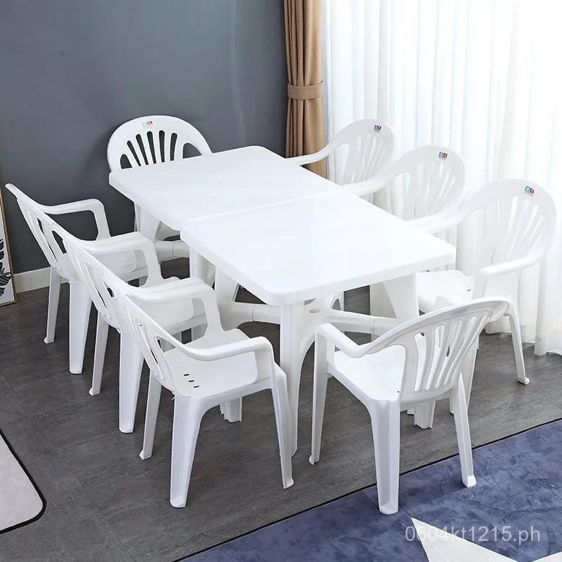 Thickened Plastic Table and Chair Set for Night Market, BBQ Stall ...