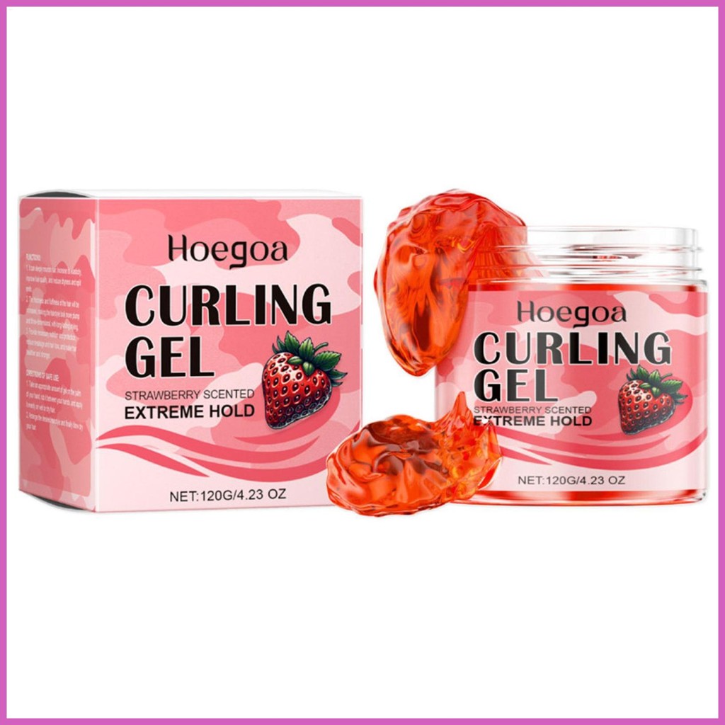 Styling Gel for Curly Hair Defining Styling Hair Cream Strawberry Scent ...