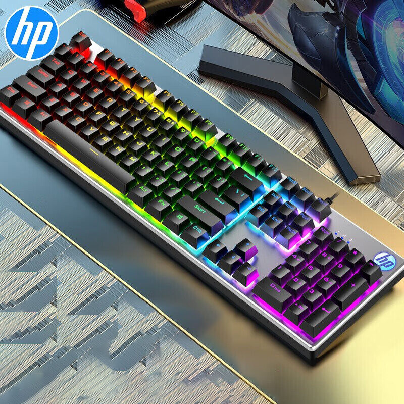 HP Mechanical Sense Wired Gaming Keyboard with Dynamic Light Effects ...