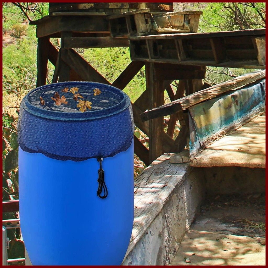 Rain Barrel Cover Mesh Rain Barrel Mesh Cover Leaf Guard Rain Tank Mesh ...