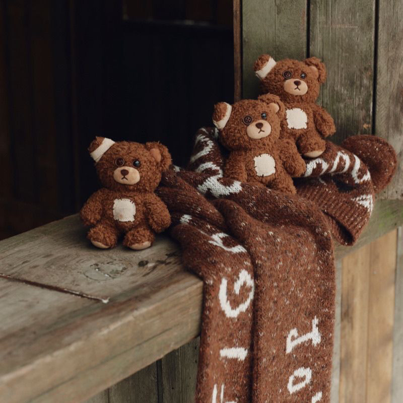 Pop Mart's new product - the hirono little wild bear plush toy pendant ...