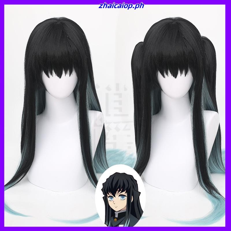 Anime Demon Slayer Muichiro Tokito Cosplay Wig 75cm Long Heat Resistant ...