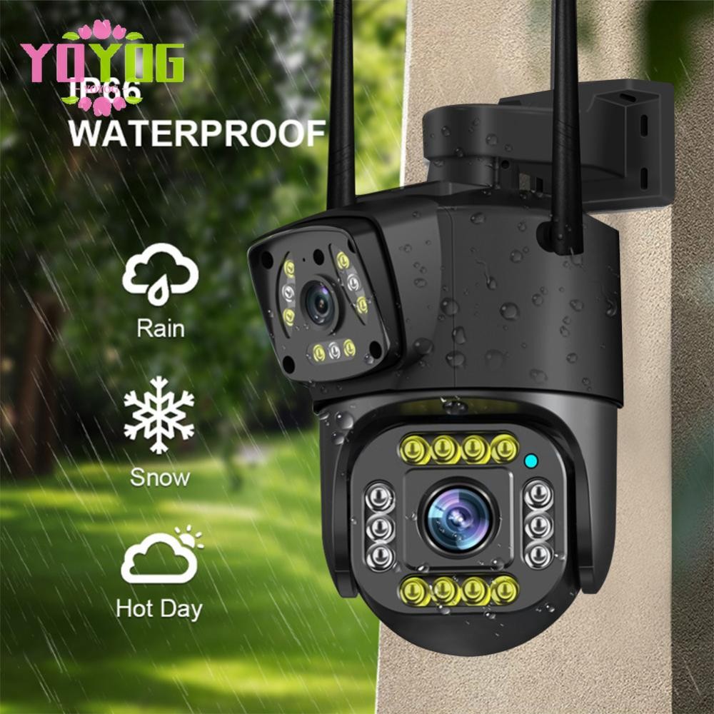 4MP Dual Lens Security Camera WiFi Outside Camera 360 View Monitor ...