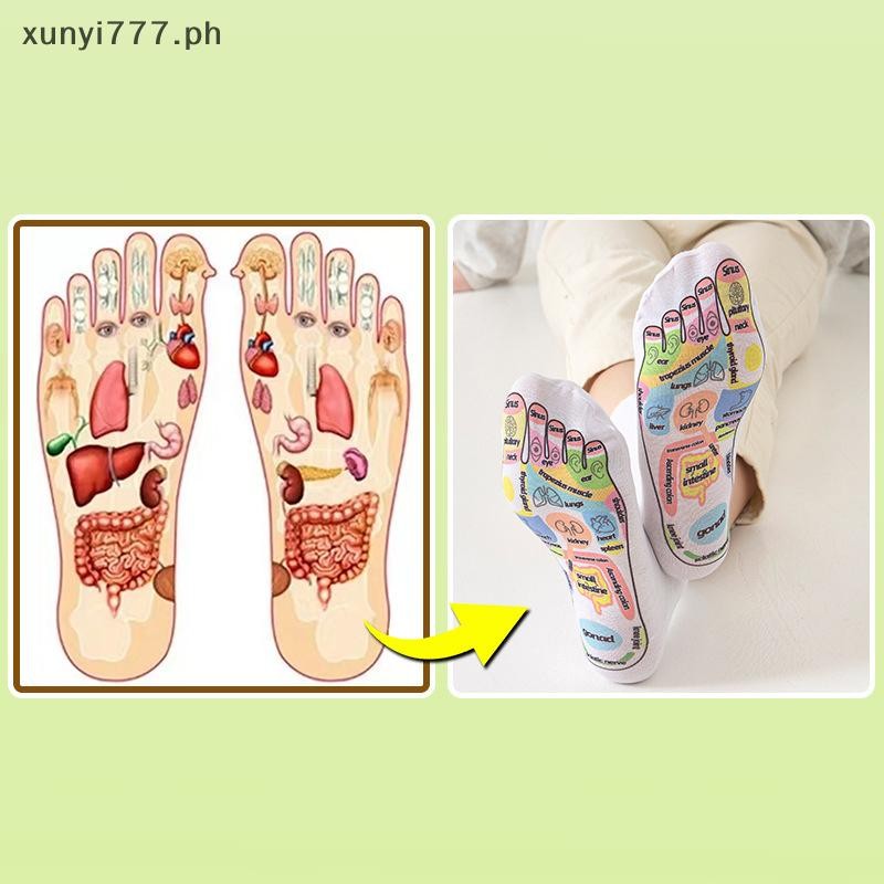 XY&HB Visceral Colorful Diagram Massage Relieve Tired Feet Socks ...