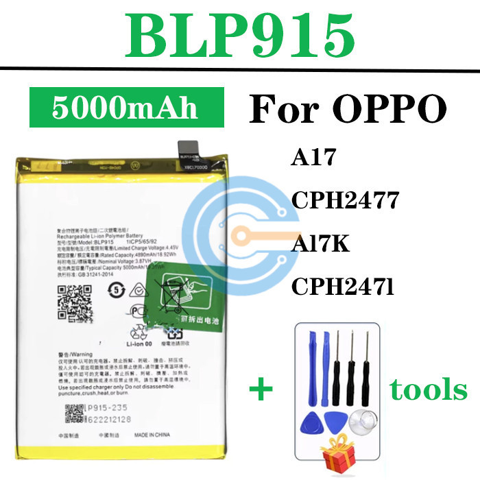 5000MAH Replacement Battery Oppo A17/A17K/A57 5G BLP915 Battery for ...