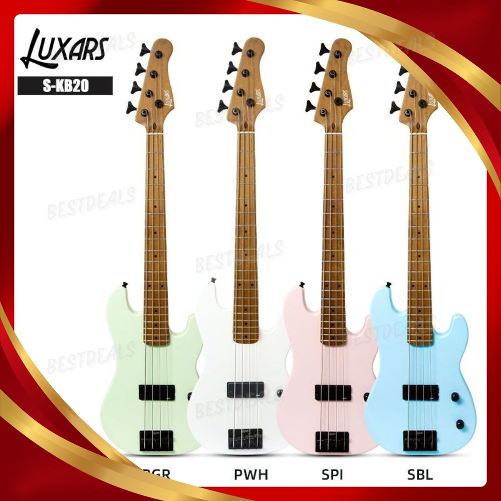 Luxars S-KB20 Travel Electric Bass Alnico V Pickup Matt Finish, Bass ...