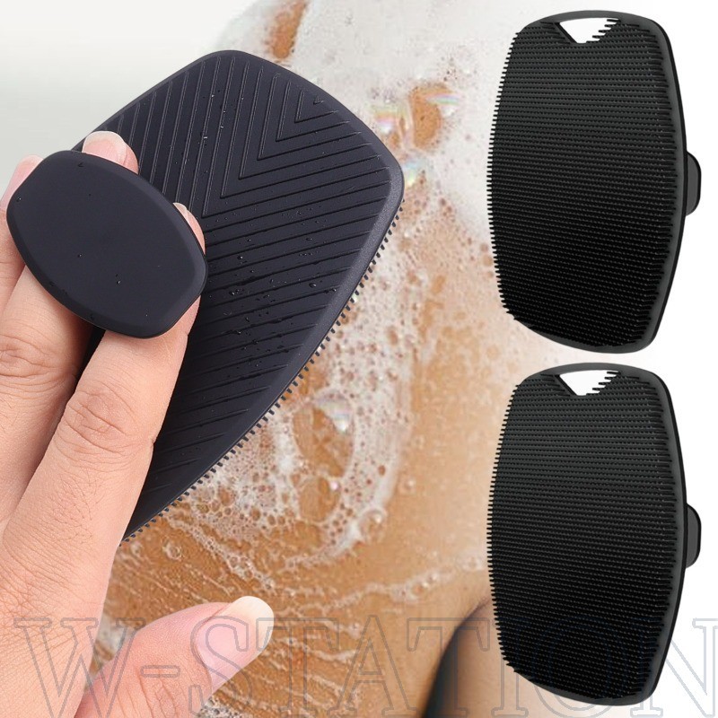 Soft Silicone Exfoliating Brush - Handheld Bath Brush - Gentle Massage ...