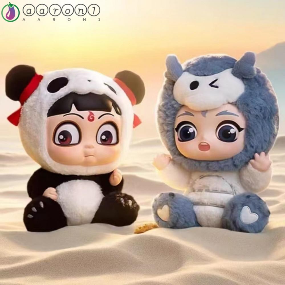 AARONB Panda Ne Zha Vinyl Doll, Dragon Ao Bing Vinyl Face Nezha Plush ...