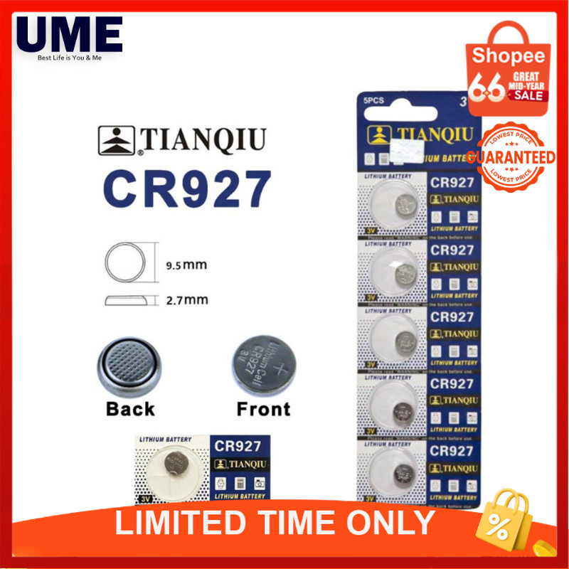3V CR927 Lithium Button Coin Cell Battery For Calculator Watches Toys ...