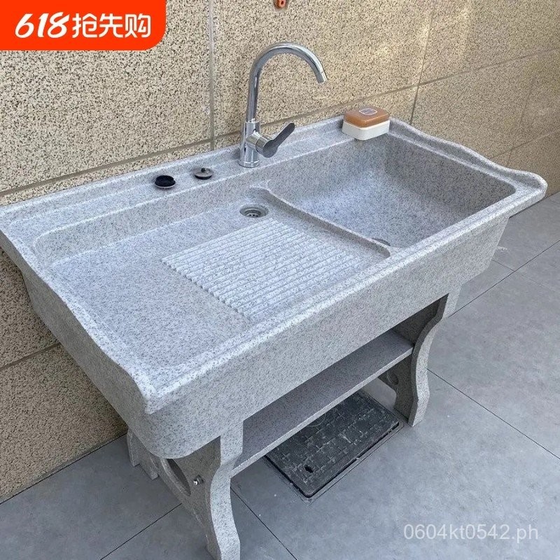 Courtyard Quartz Stone Laundry Basin Outdoor Laundry Sink Laundry Table ...