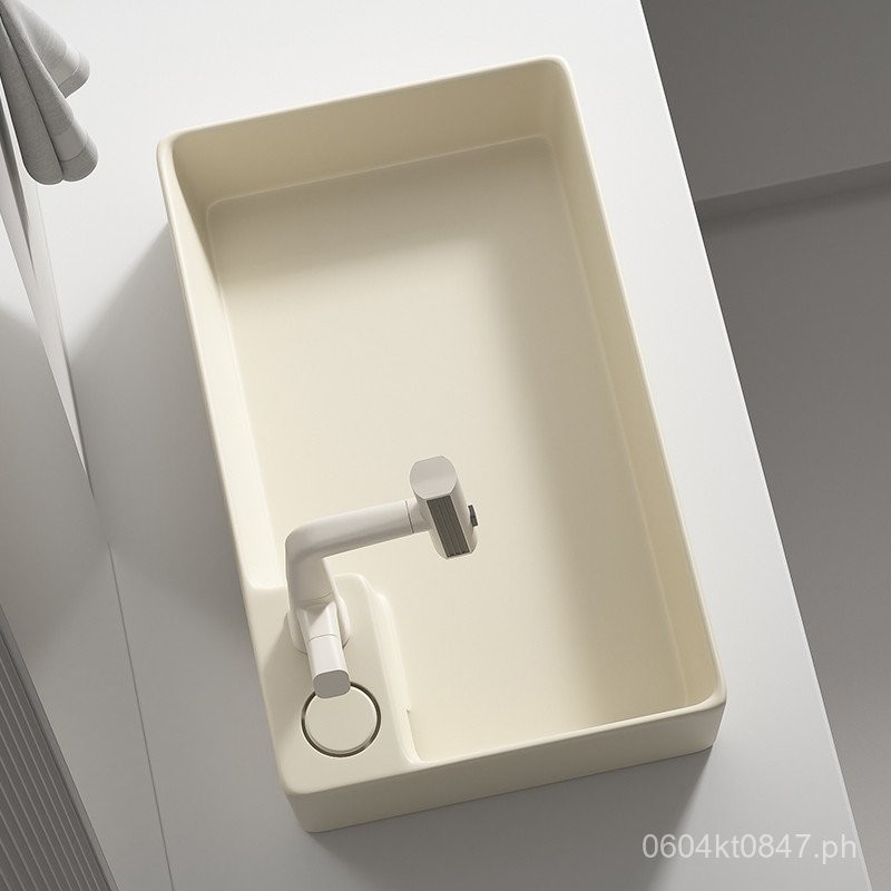 Cream Under Sink Laundry Basin Above Basin Wash Basin Side Drain ...