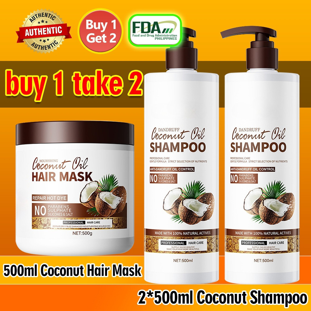 500ml Coconut Oil Hair Mask Shampoo Hair hair care frizz maintenance ...