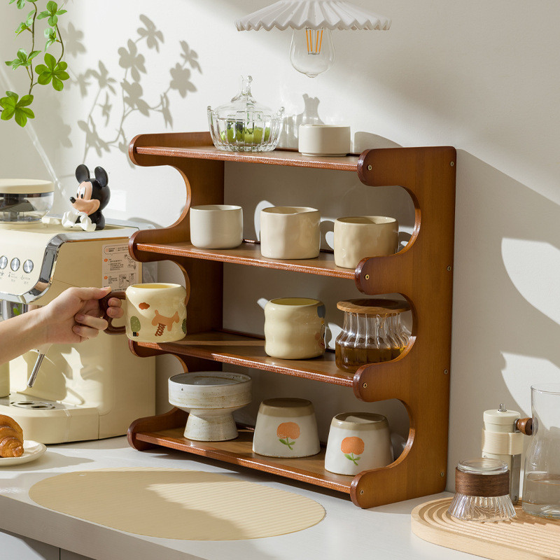 Cup Holder Storage Rack Dining Table Countertop Cup Holder Tabletop Tea ...