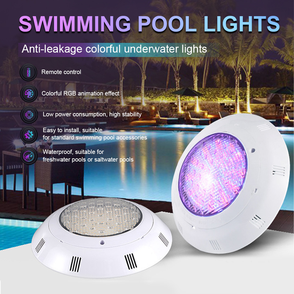 LED Underwater Swimming Pool Lights with Remote Control IP68 Waterproof Lamp RGB Multi Color ...