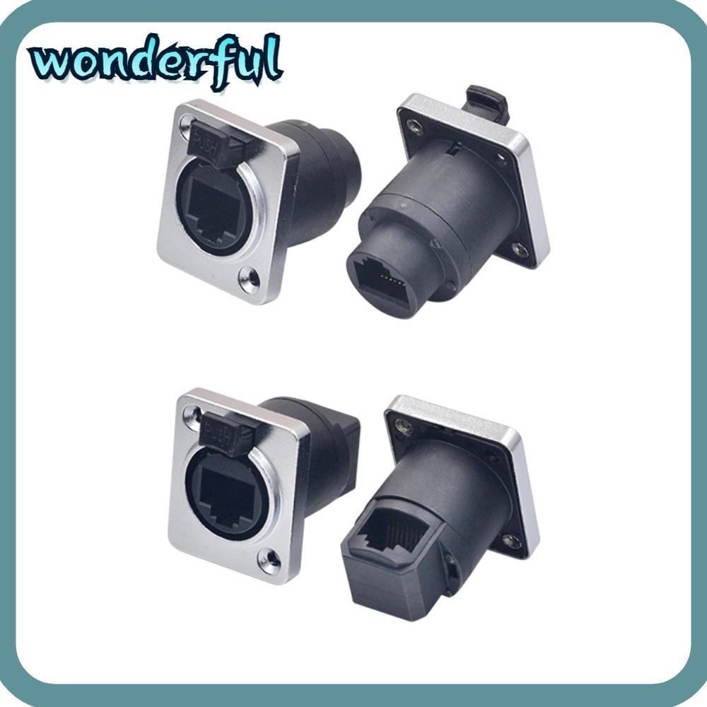 WONDER RJ45 Connector, D Type Panel Mount Socket Cable Holder RJ45 ...