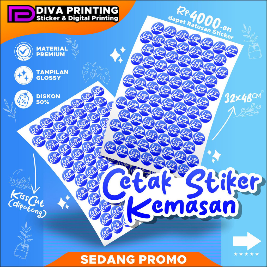 Print Custom Chromo A3+ Stickers, Free Cutting | Packaging Label ...