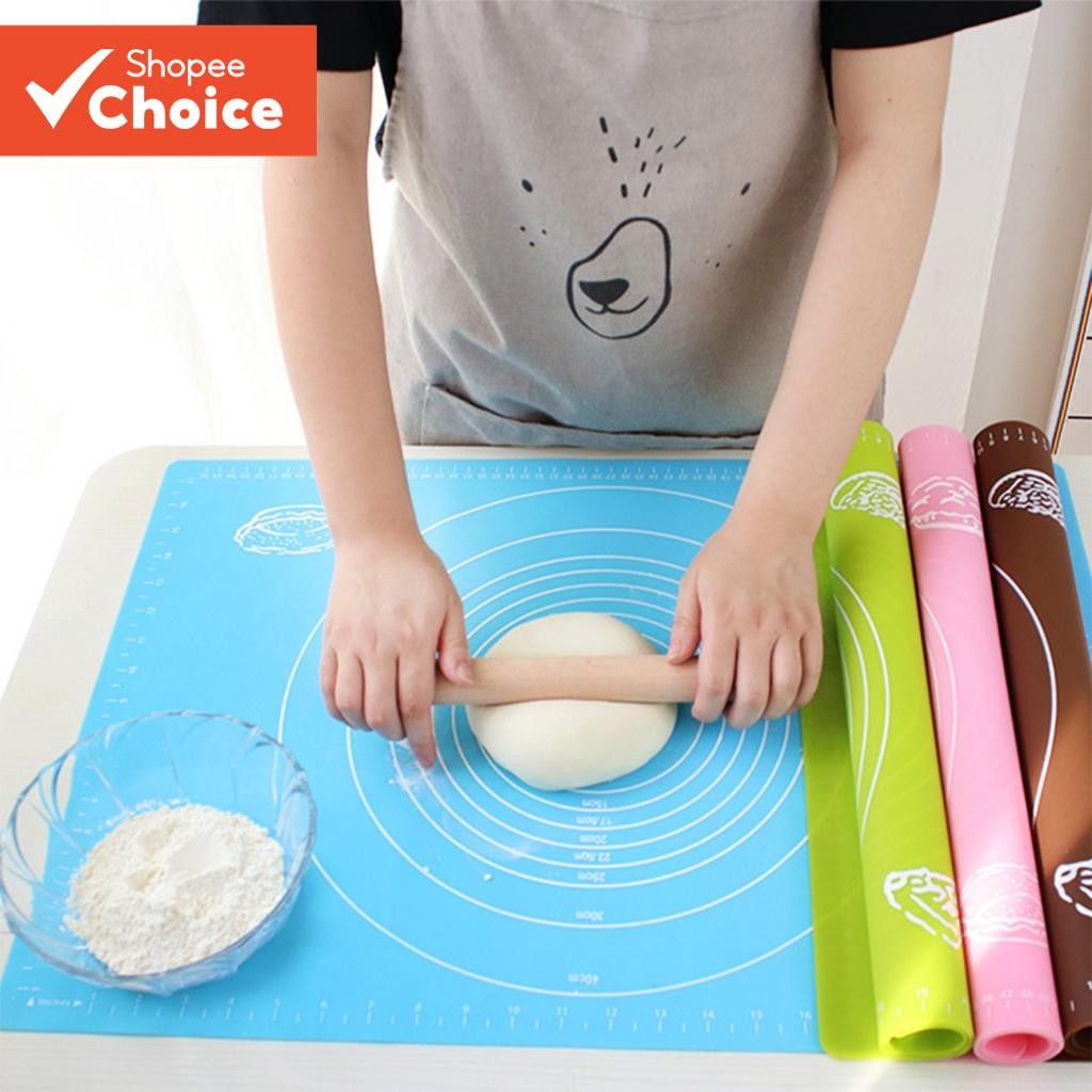 Silicone Baking Mat with Rolling Pin Non-Stick Baking Pastry Mat with ...