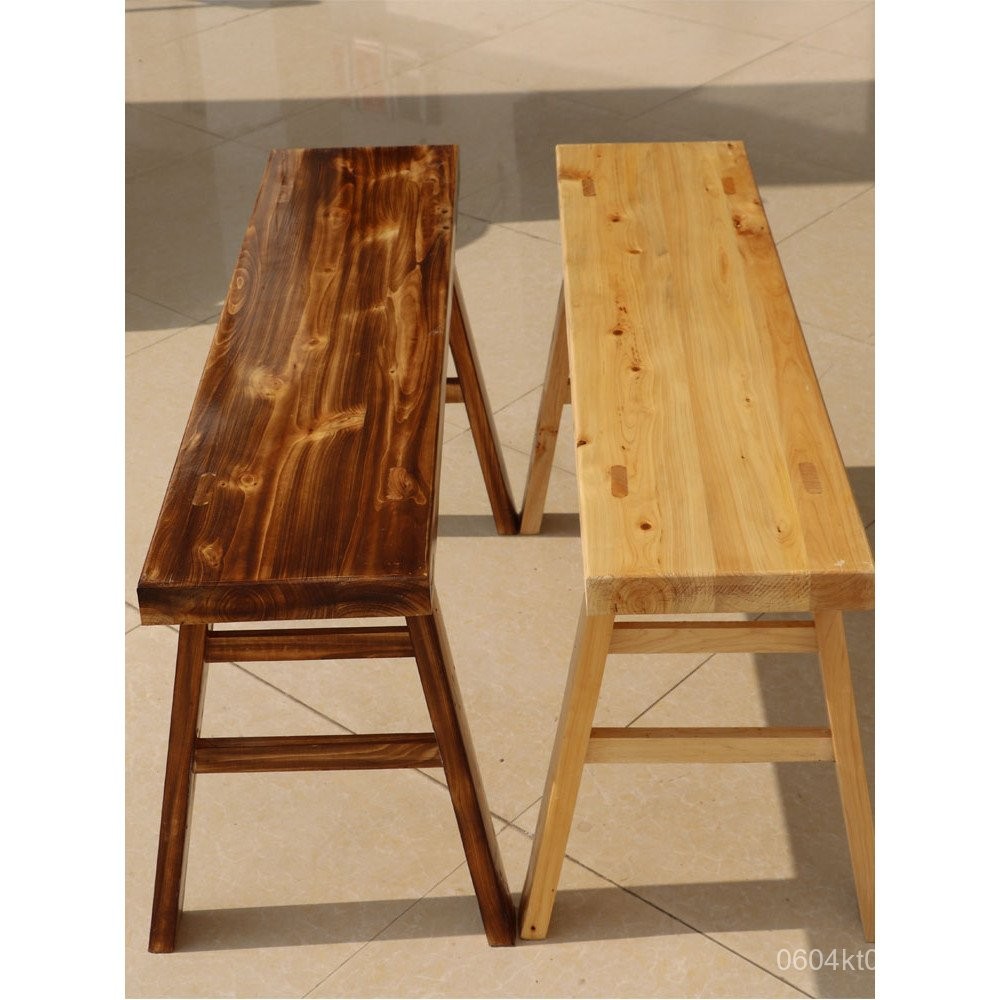 Solid Wood Strip Small Wooden Bench Home Bench Long Bench Dining Table ...