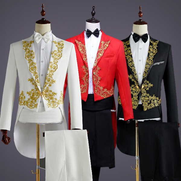 New Style Tuxedo Men's Slim-fit Dress Suit Men's Chorus Suit Stage ...