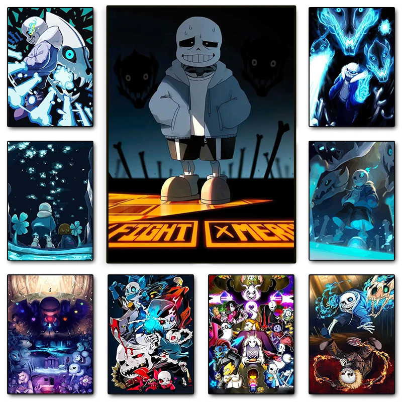 Adventure Video Game Undertale Poster Modern Anime Canvas Painting ...