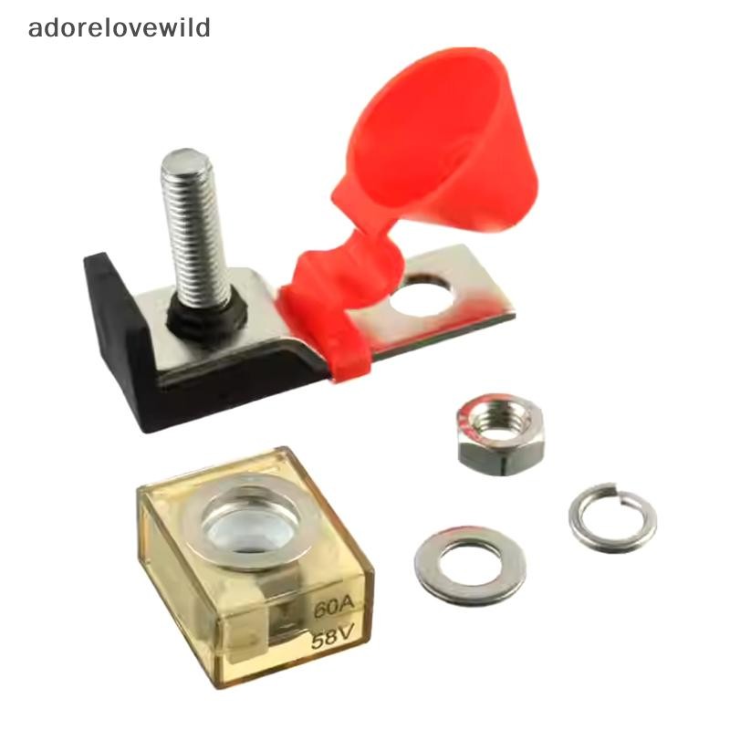 ALW 30A-300A Battery Terminal Mount MRBF Fuse Block Kit 58V With Single Stud 5/16" Marine Rated ...