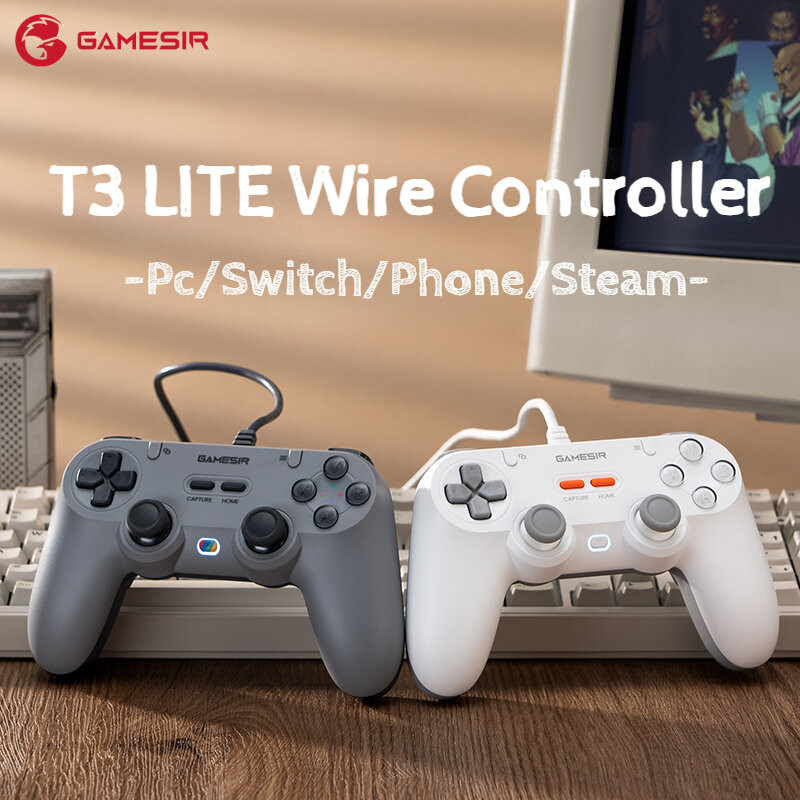GameSir T3 Lite Wired Controlle 1000Hz Polling Rate, Hall Effect ...