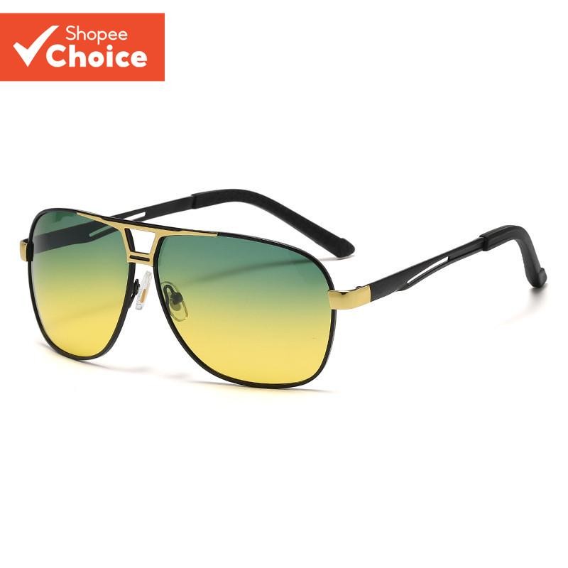 Sunglasses UV400 Anti-blue light Pilot Style Lens Men Anti-glare ...