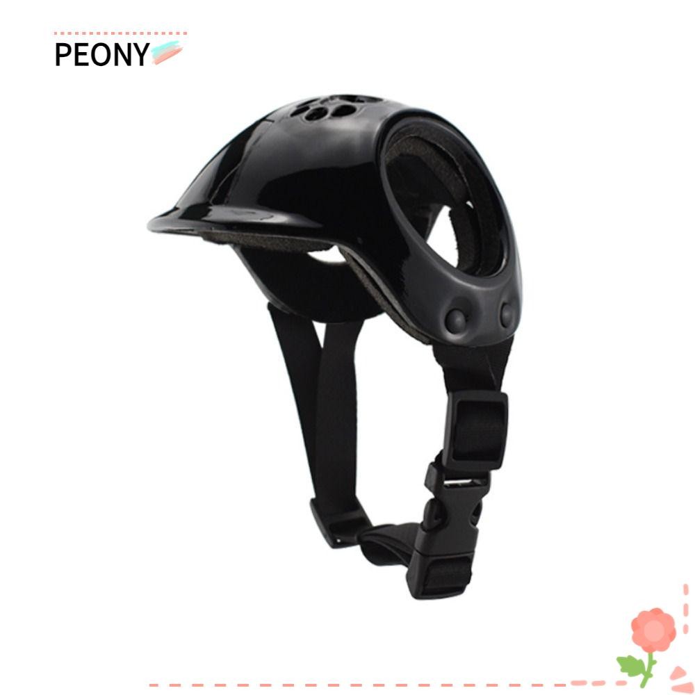 PEONYPH Pet Dog Helmets, Plastic With Ear Holes Pet Motorcycle Headgear ...