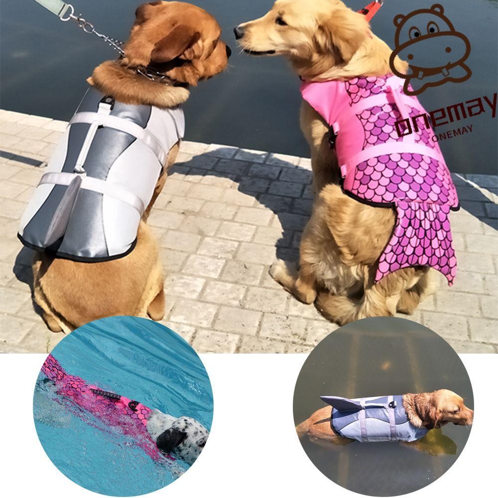 ONE-MAYSHOW Dog Life Jacket Boating Harness Vest Swimsuit Mermaid Shark ...