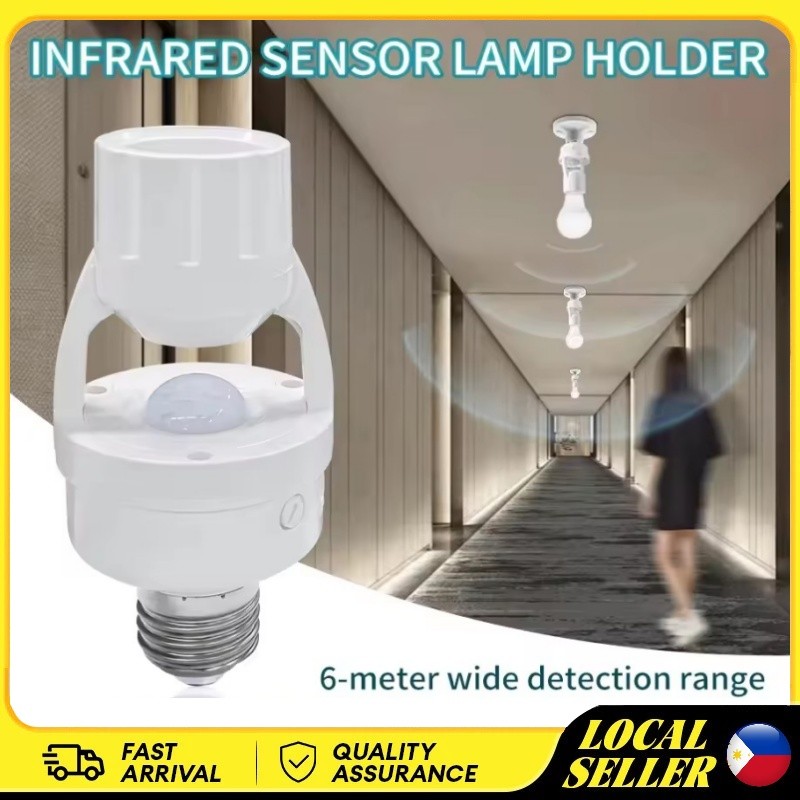 Smart Motion Sensor Light Bulb Holder E27 Induction Sensor Adapter Lamp ...