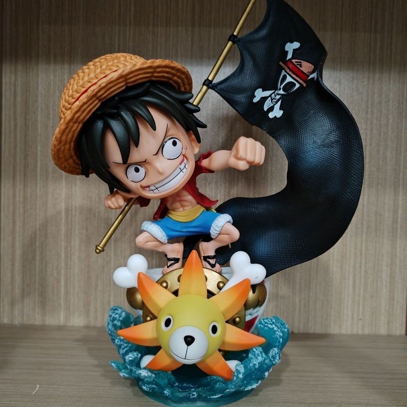 GK Carrying Flag Luffy Country Trendy Figure, [24cm High] Straw Hat ...